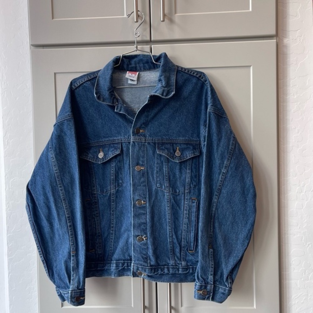 Vintage Tyca Embossed Denim Jacket Made In Usa Medium… - Gem